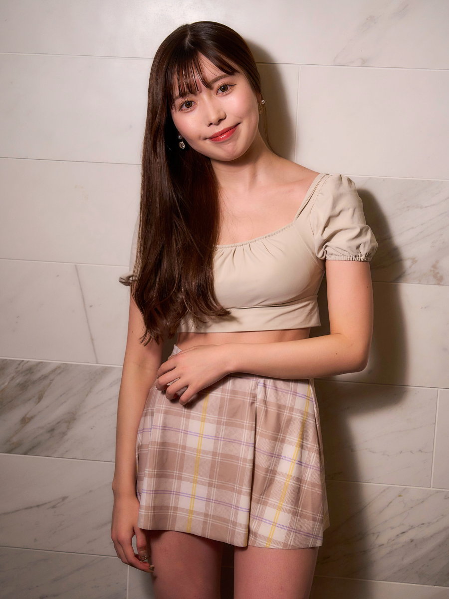 【2023年新作水着】無地×チェック柄パフスリーブビキニ(238001) ｜水着ブランドの【PEAK&PINE/ピークアンドパイン】公式通販サイト